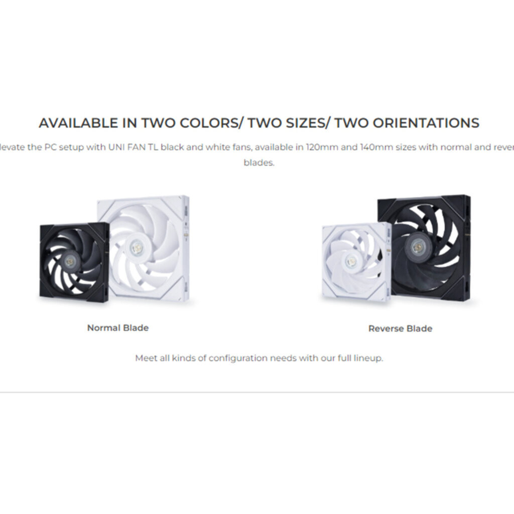 FAN Lian Li UniFan TL120 TL140 / TL 120 TL 140 Reverse ARGB PWM (120mm ...