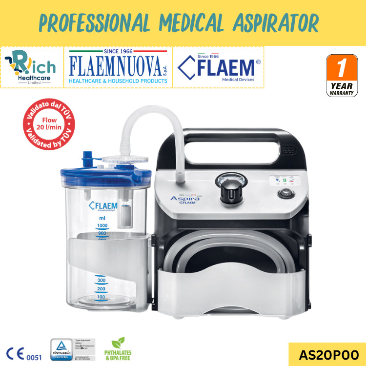 Flaem Nuova Aspira Plus เครื่องดูดเสมหะแบบพกพา ใช้ได้ทั้งที่บ้าน ในรถ ...
