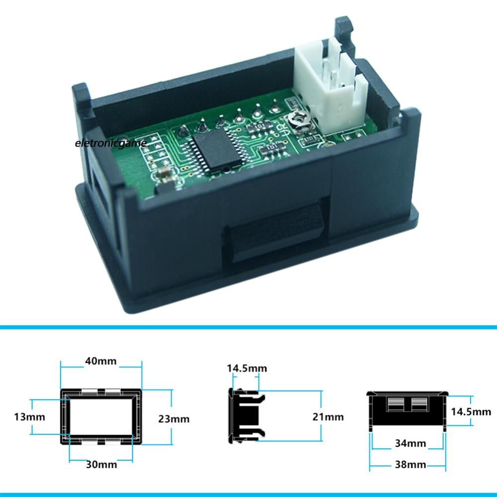 ใหม่ Mini Digital LED Display 4 Bits 0-100V แผงโวลต์มิเตอร์โวลต์เครื่อง ...