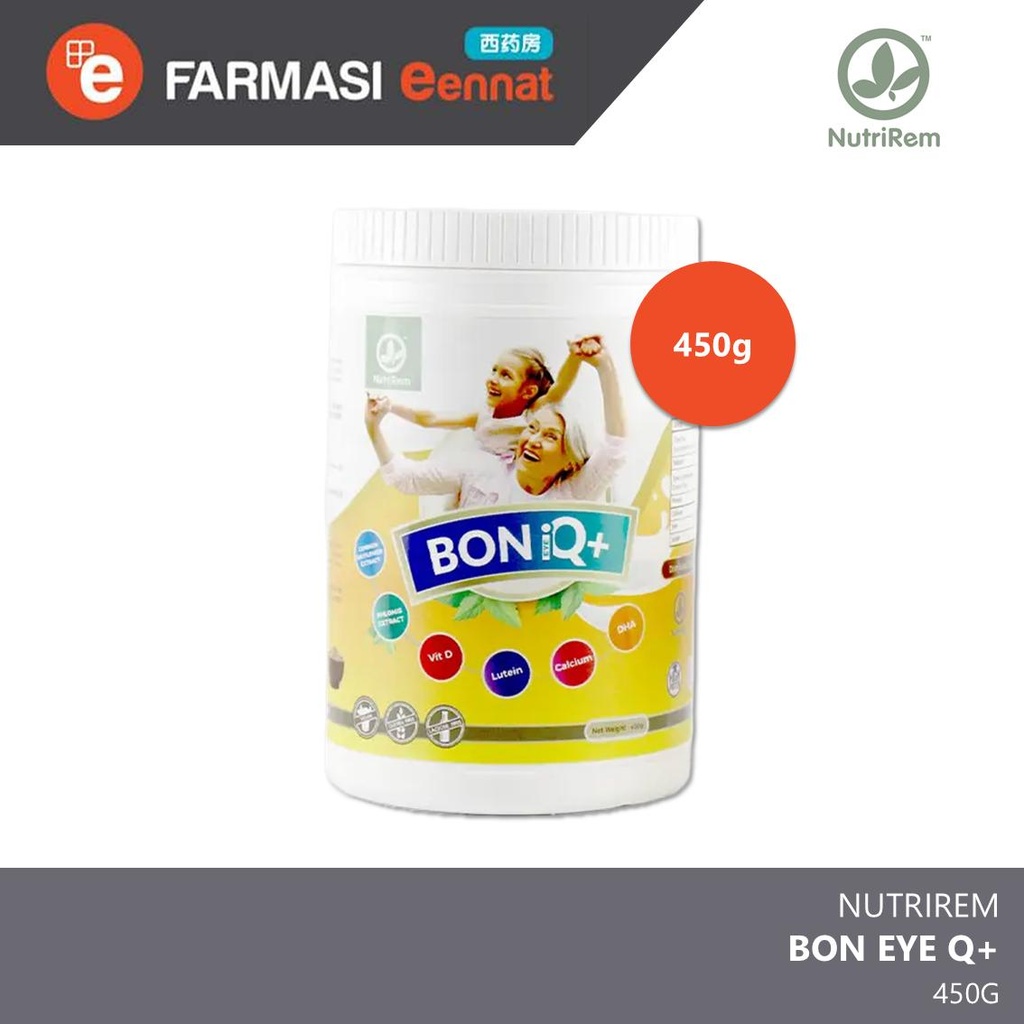 [Eennat Pharmacy] NutriRem BON Eye Q+ Powder (450g) 3-in-1 Bone, Eye, Brain Functional Formula ...