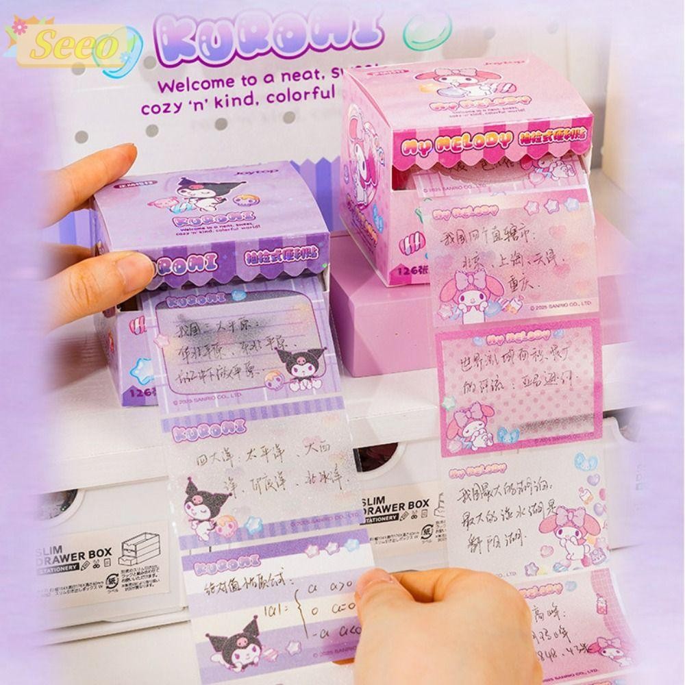SEEO 256 ชิ้น/เซ็ต Sticky Note, กาวดึงออกออกแบบ Memo Pad, เครื่องเขียน ...