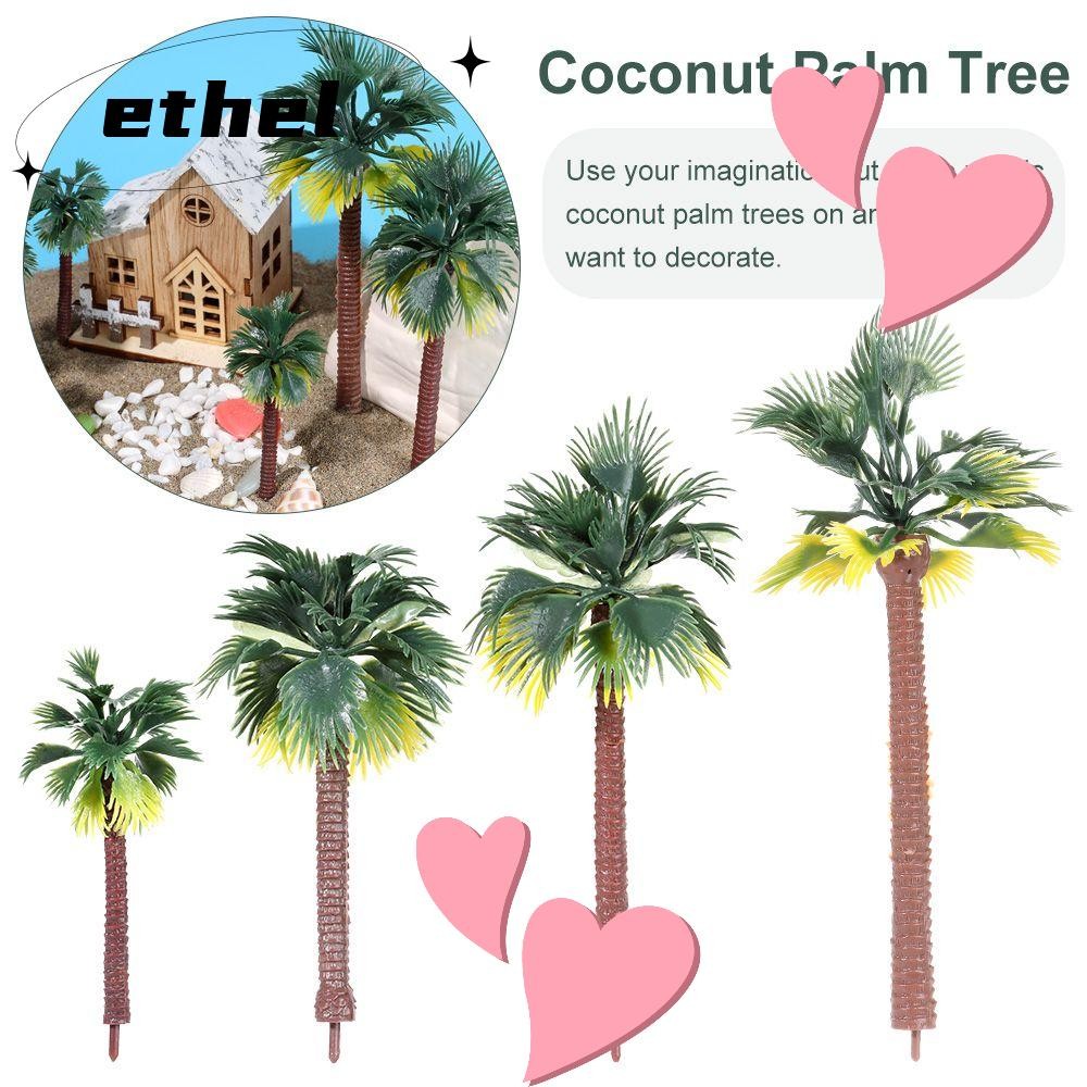 ETHEL 5 ชิ้นมะพร้าวปาล์มต้นไม้ประณีตโต๊ะทรายกระถางต้นไม้รุ่น | Shopee ...