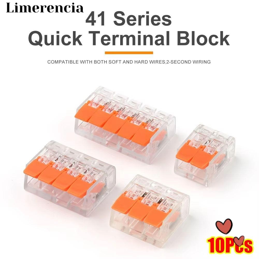 IFFINE 10 ชิ้นสายไฟ, Push-in AWG24-12 Quick Terminal Block, Universal 2 ...