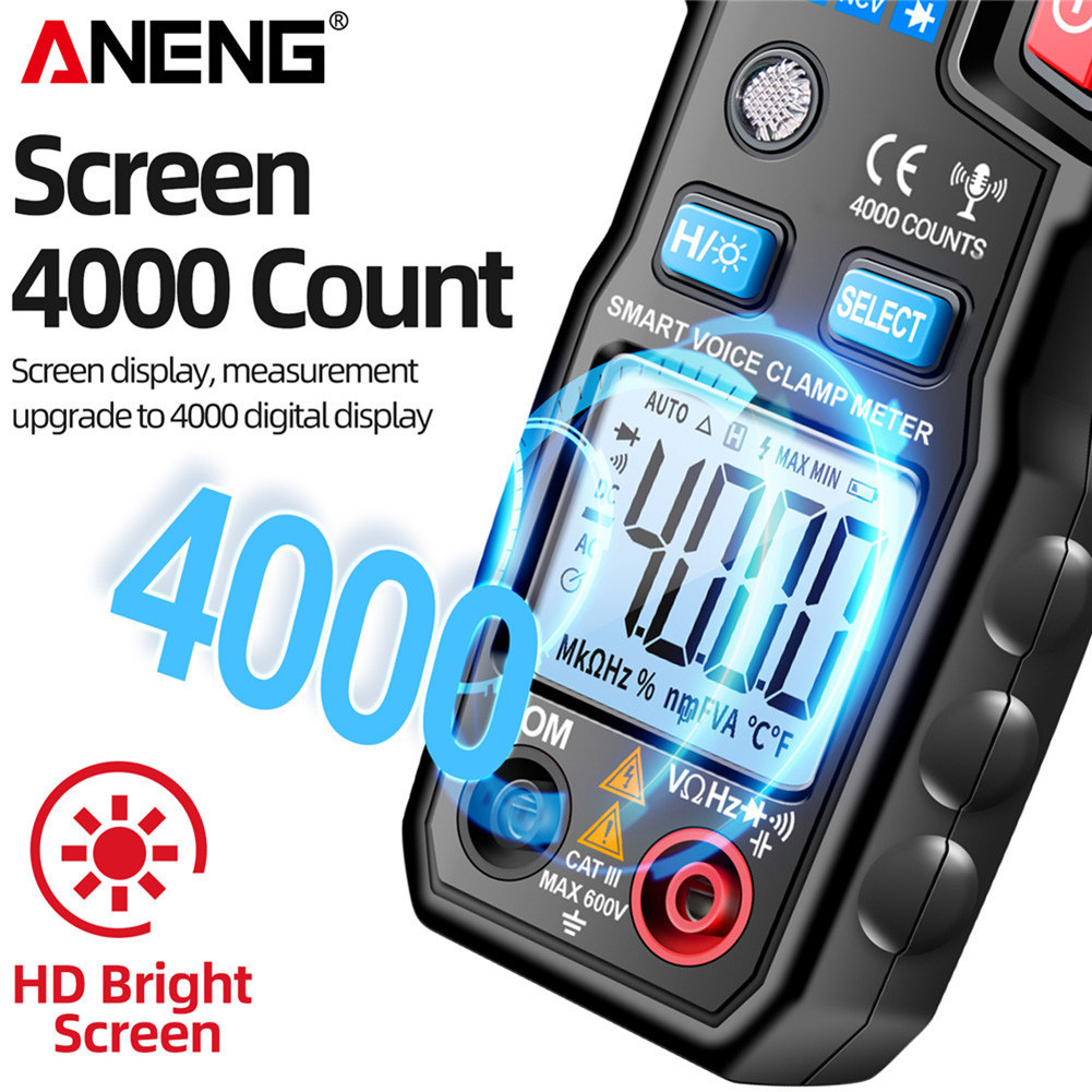 แคลมป์มิเตอร์ ANENG AT619 Digital Clamp Multimeter กระแสเสียงออกอากาศ ...