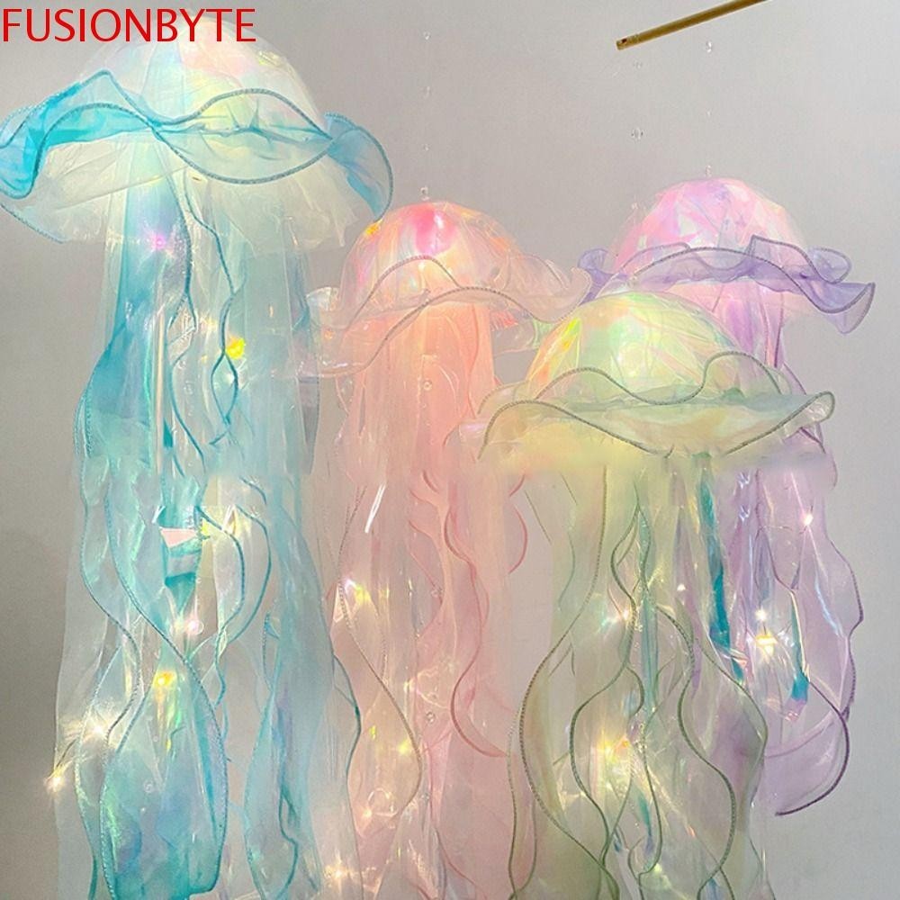 Fusionbyte โคมไฟแมงกะพรุนเรืองแสง Handmade ตกแต่งห้องวันเกิดพู่หญิงดอกไม้โคมไฟ | Shopee Thailand
