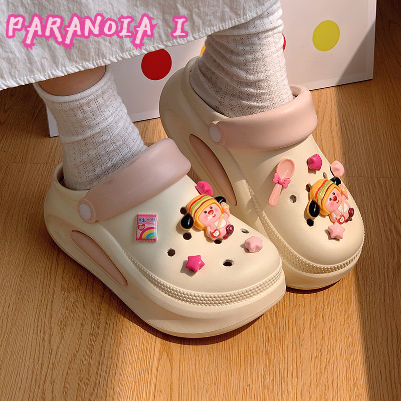 Paranolia I Dopamine-beavers platform booster Crocs Women สวมรองเท้าแตะ ...