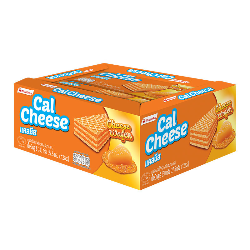 (พร้อมส่ง ขนมราคาถูก) Cal Cheese Wafer แคลชีส เวเฟอร์สอดไส้ครีมรสชีส 27 ...