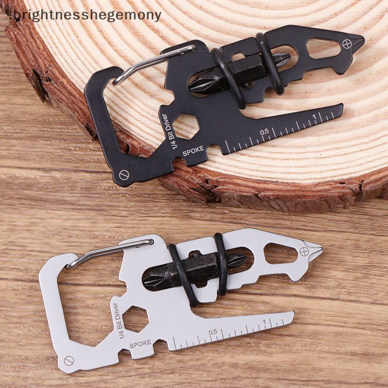 Bgth สแตนเลสเครื่องมือกลางแจ้ง Mountaineering Buckle พวงกุญแจคลิป ...