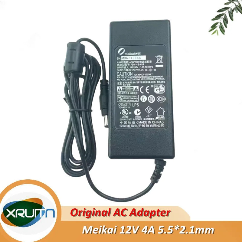 ของแท้ Meikai 12V 4A PDN-48-48A 48W AC Adapter Charger LCD Monitor ...
