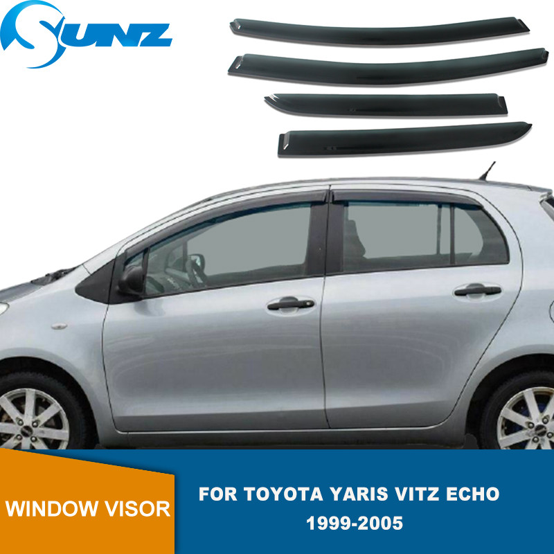 หน้าต่างด้านข้าง Visor สําหรับ Toyota Yaris Vitz Echo Platz 1999 2000 ...