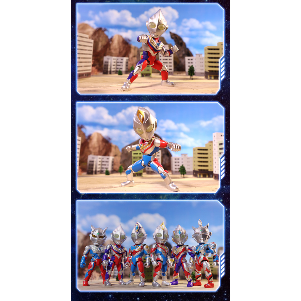 Ultraman Q Version Legend of Heroes Zeta Trigadigasello Figure Building ...