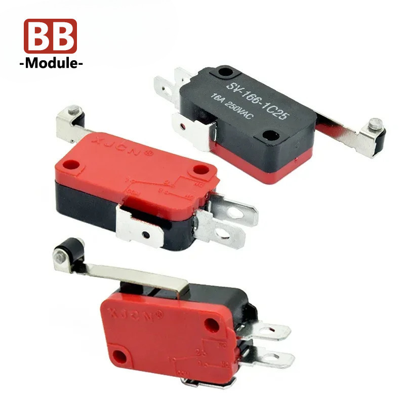 Spdt Momentary Travel Limit Micro Switch 16A 250VAC 1NO1NC 3pin Lever Roller V-15 V-15 V-151 V ...