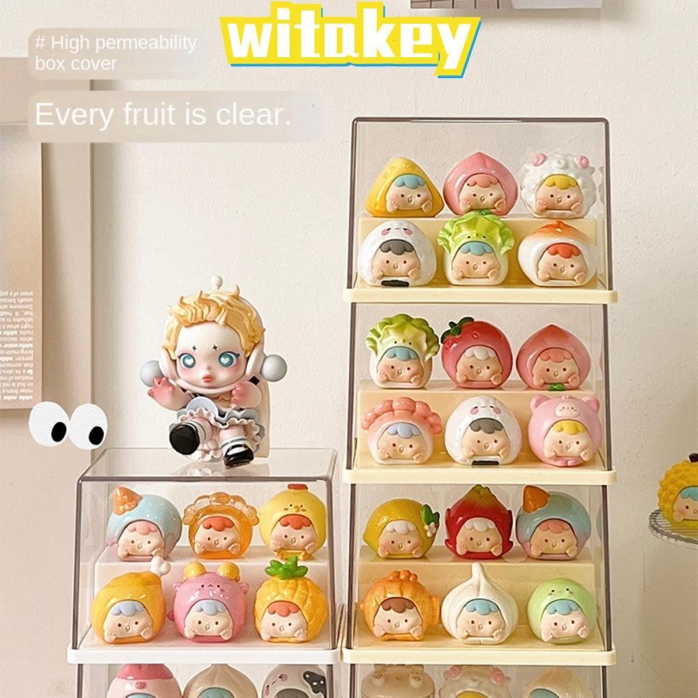 ตู้โชว์กล่อง Pop Mart WITAKEY, กล่องเก็บของตุ๊กตาใสกล่องเก็บตัวเลข, อุปกรณ์ตุ๊กตา DIY แบบถอดได้ ...