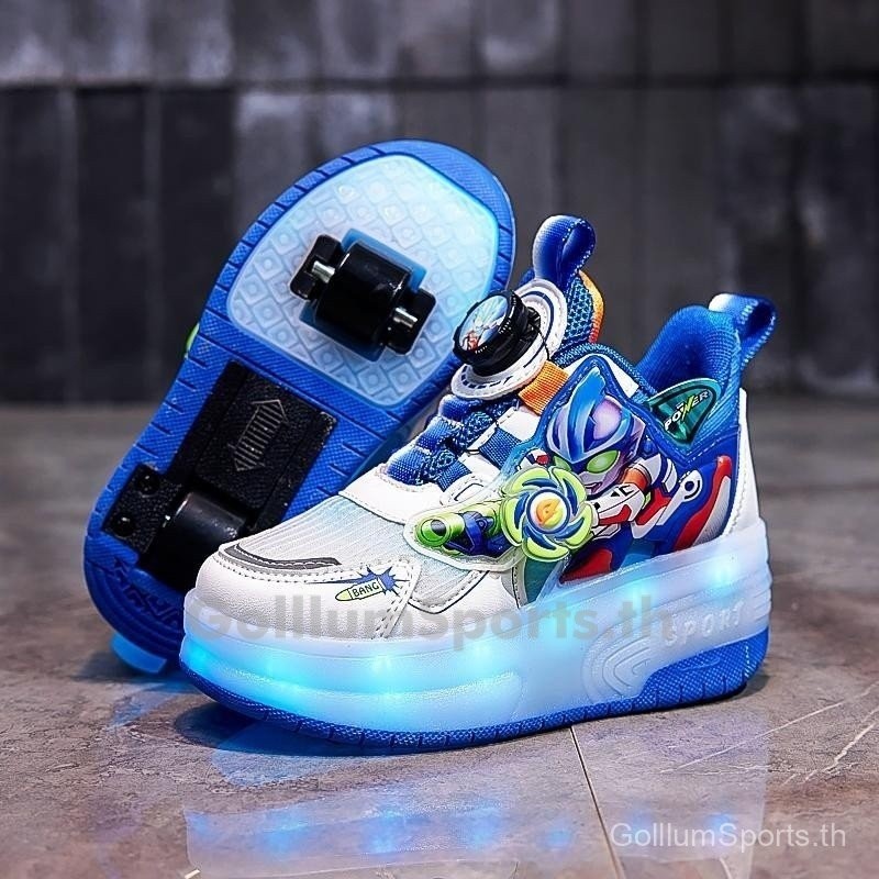 โรลเลอร์สเก็ต รองเท้าผ้าใบ USB le LED boy รองเท้าเบา ไซส์ 29-38 O0JH ...