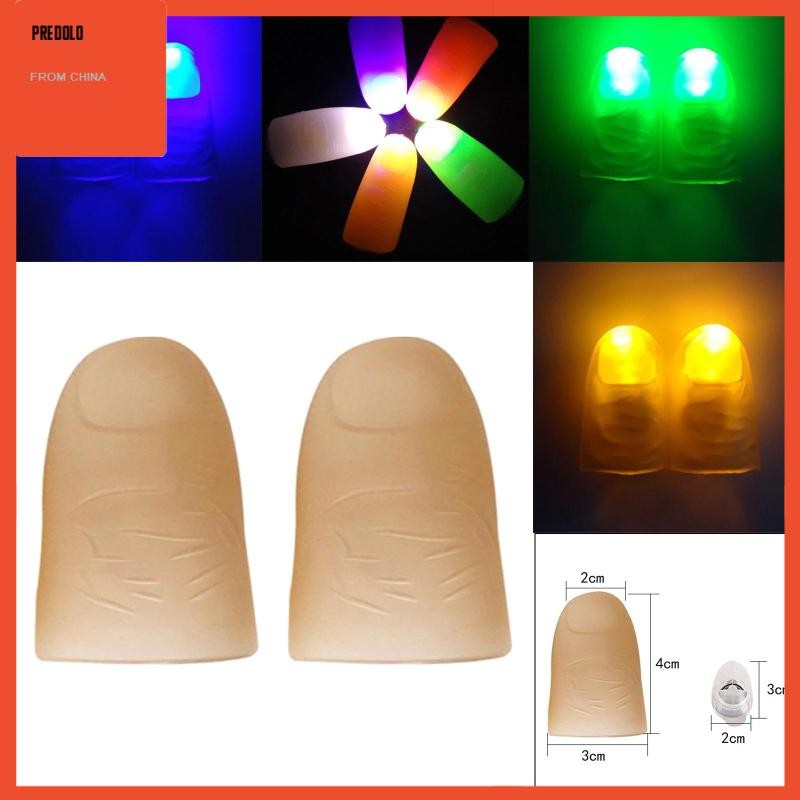 [Predolo] Led Finger Thumbs Light Prop นิ้วนิ้วหัวแม่มือแสดงโคมไฟเคล็ดลับการปรากฏแสงนวนิยายของ ...