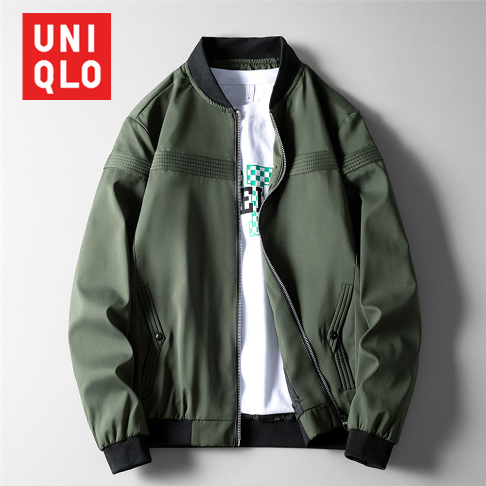 Uniqlo Spring/Autumn New Top Mens Jacket Stand Up Collar Jacket Casual ...