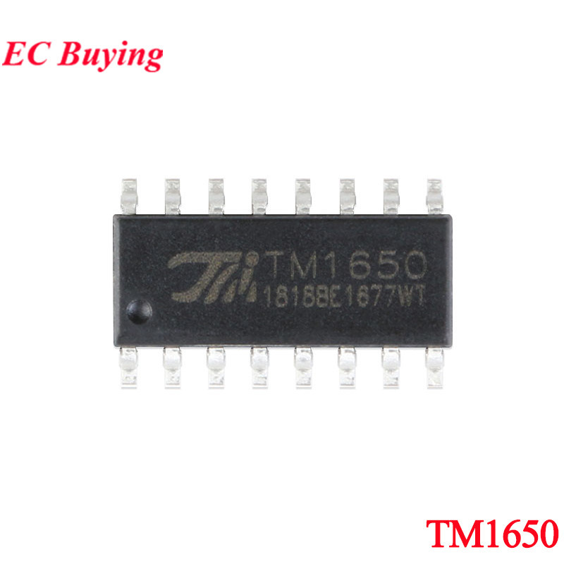 10 ชิ้น/5 ชิ้น TM1650 TM 1650 SOP-16 ไดรฟ์ LED ควบคุมหลอดดิจิตอลไดร์เวอร์คีย์บอร์ดสแกนชิป IC ...
