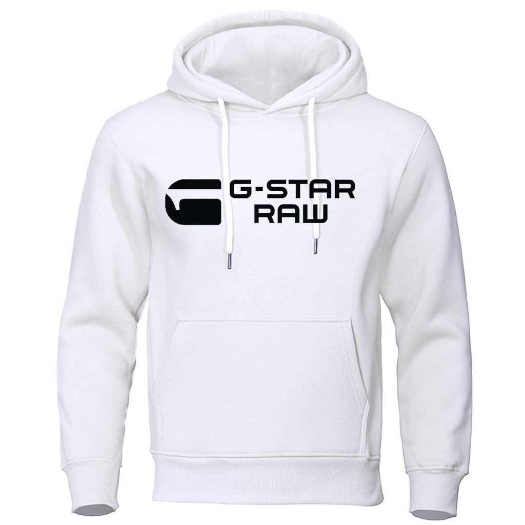 Gstar Ram Mens Hooded Sweatshirt ชุดกีฬาแฟชั่นสบายพิมพ์หลวม Streetwear ...