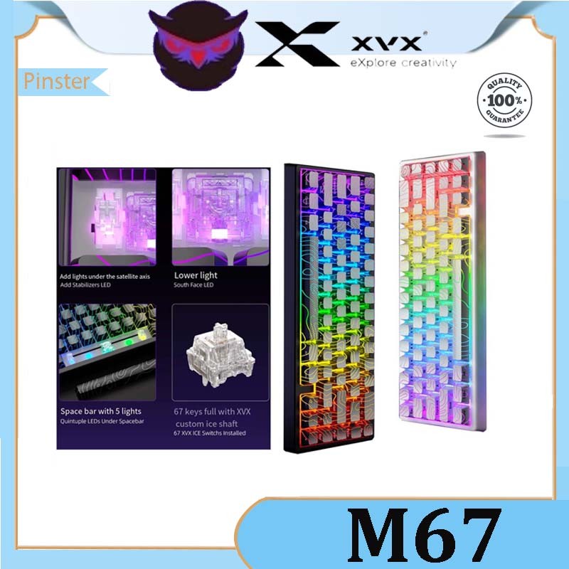 Xvx M67 Light Myth Reserve Mechanical Keyboard IMD Contour 2.0 คีย์บอร์ดสําหรับเล่นเกม esports ...