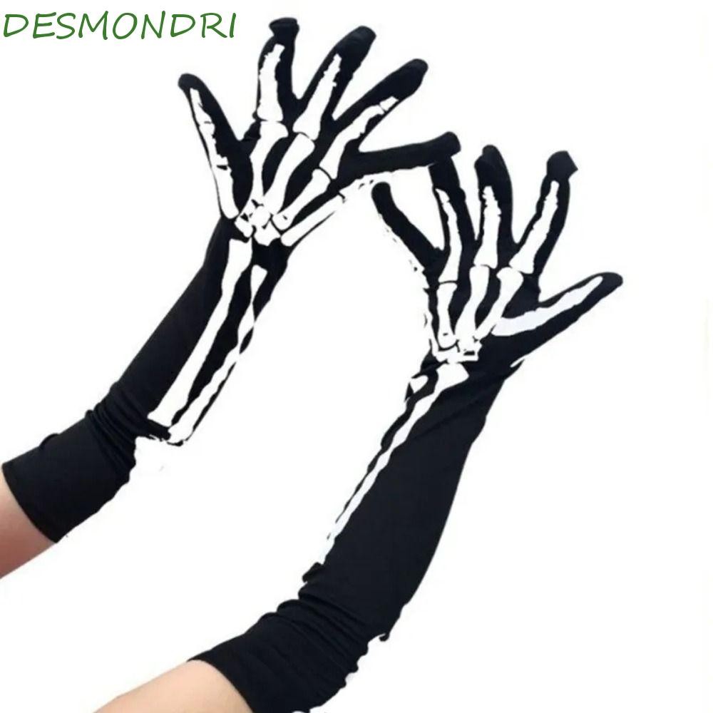 ถุงมือฮาโลวีน DESMNDRI, Ghost Bone Full Finger Skull Claw ถุงมือ, Punk ...