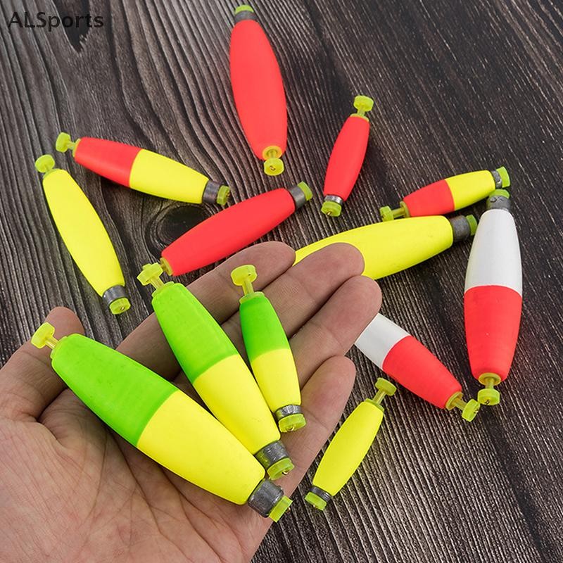 [ALSports] 1pc Fishing Weighted Bobbers Foam Float EVA Buoy Oval Shape Strike Indicators Snap-on ...
