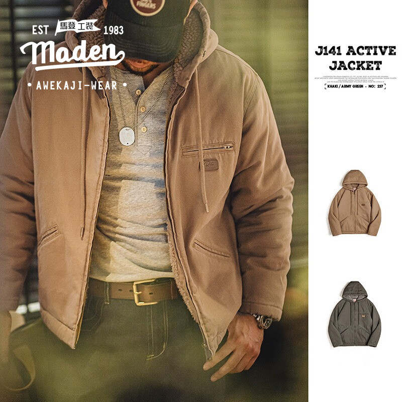 Maden ยี่ห้อ workwear สไตล์ชายหนุ่ม 2024 ฤดูหนาวใหม่รายการอเมริกัน ...