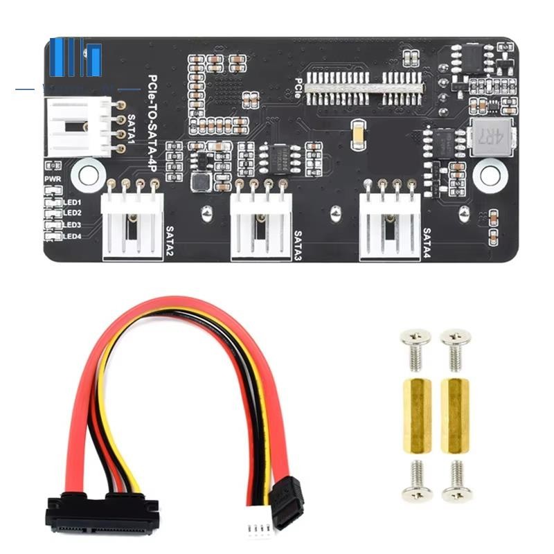 สําหรับโมดูล Compute 4 CM4 PCIe ถึง SATA PCI-E ถึง Four-Way SATA3.0 ...