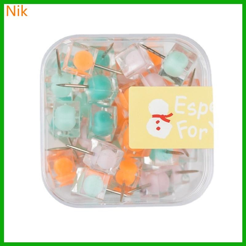 บ.น.ค.ร.ศ.ม.50x แผนที่ตกแต่ง Push Pins Thumb Tacks with Colored Clear ...