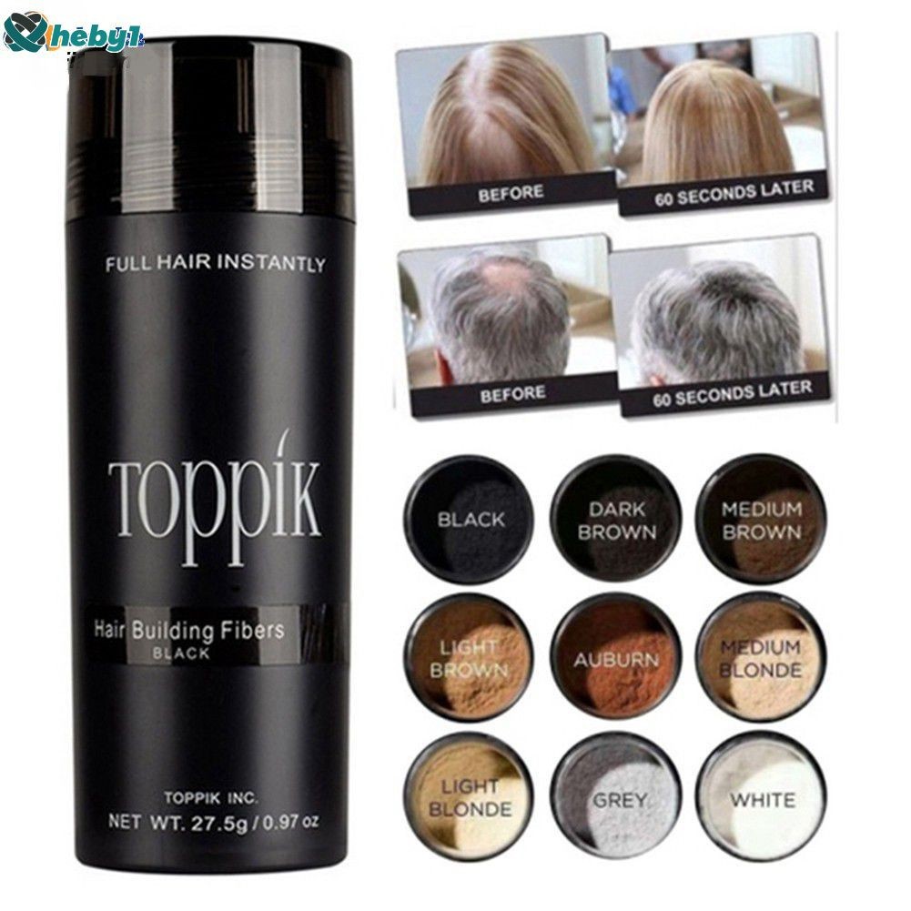 Toppik Black Fiber Powder ผมบาง ผมล้าน ผมบาง 27.5 กรัม - สีดำ Toppik Hair Building Fiber Topik ...
