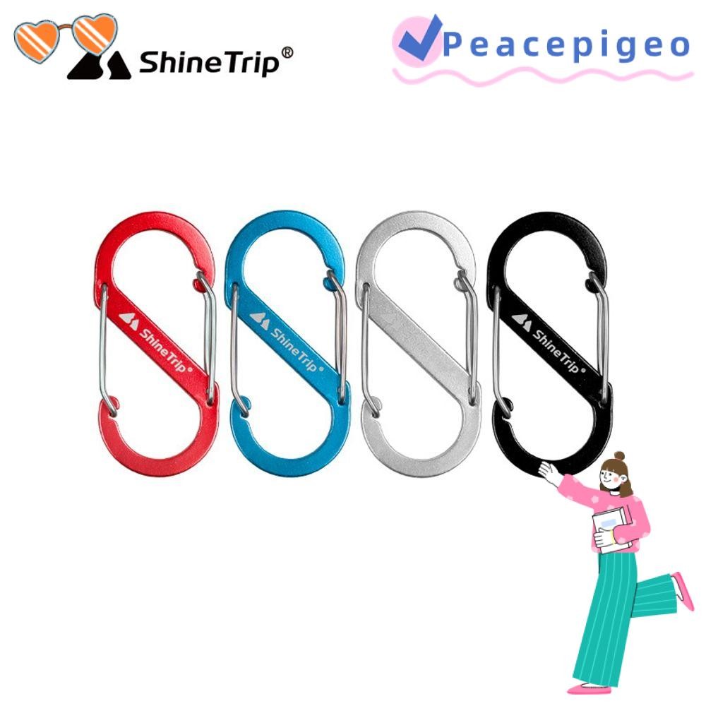 PEACEPIGEO S Type Carabiner 4 สี เครื่องมือกลางแจ้ง กุญแจล็อก ป้องกันการโจรกรรม | Shopee Thailand
