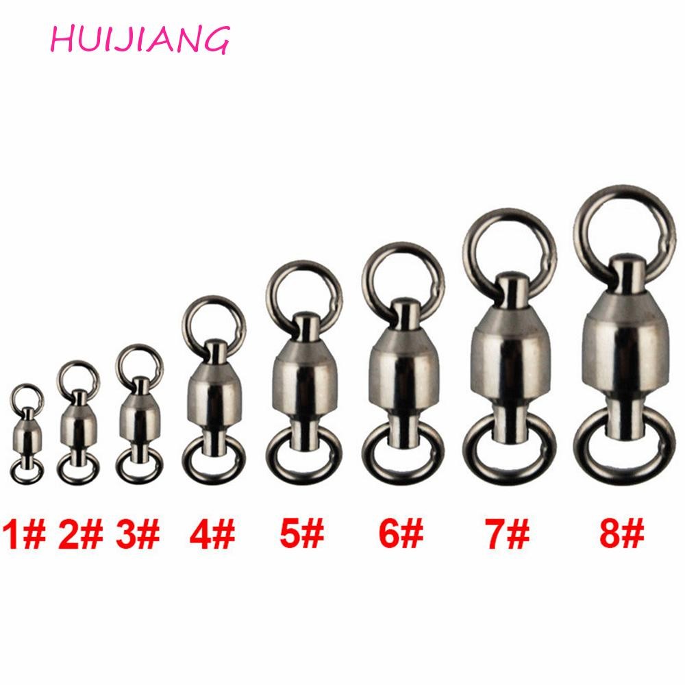HUJIANG Connectors สำหรับตกปลา ดีไซน์สวิวเวลและโรลลิงบาร์เรล ทนทาน มี ...