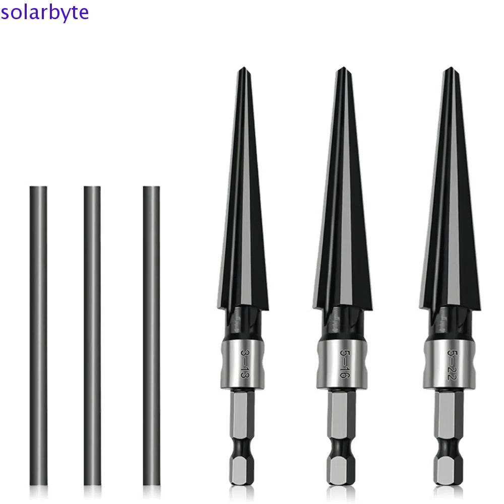 SOLARBYTE เรียว Reamer เครื่องมือ,มือถือเหล็กคาร์บอน Taper Reamer ชุด,สะพาน Pin หกเหลี่ยม Shank ...