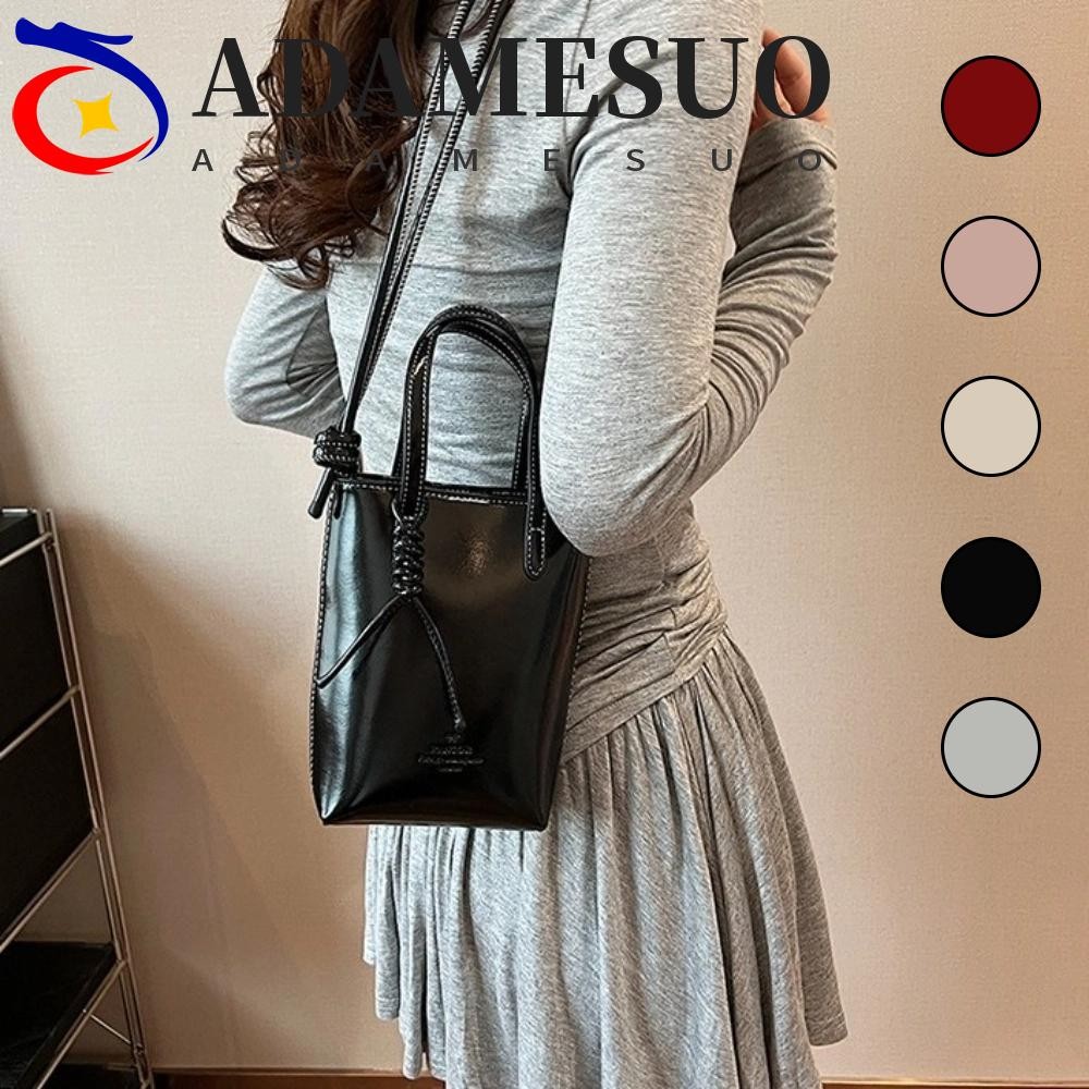 ADAMESUO Mini Crossbody Bag, กระเป๋าPUหนังปรับได้ สไตล์เกาหลีอินเทรนด์ ใช้งานสะดวกสำหรับการ ...