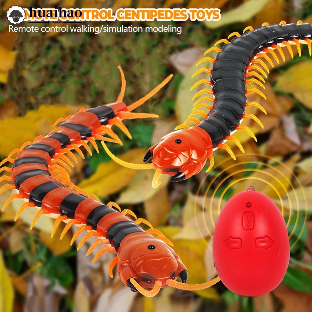 HUAIHAO อินฟราเรดเหมือนจริงรีโมทคอนโทรลตะขาบของเล่นชาร์จได้ Chilopod ...
