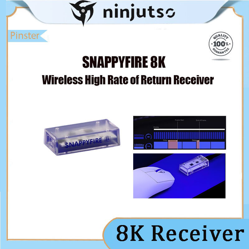 NINJUTSO SnappyFire Sora V2 เมาส์ 8K ตัวรับการกลับมาสูง | Shopee Thailand