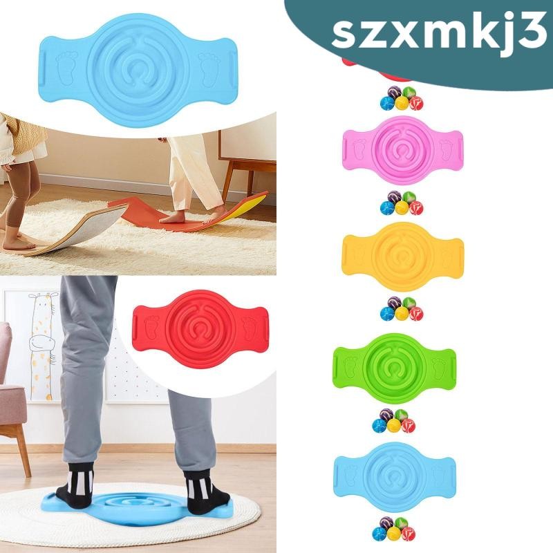 กระดานทรงตัว Wobble Stability Board แบบมัลติฟังก์ชัน มาพร้อมดิสก์ 5 ลูก ...