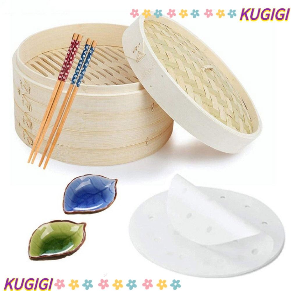 KUGIGI Dumpling Steamers, Dimsum Cooking for Cooking Bao Buns Bamboo ...
