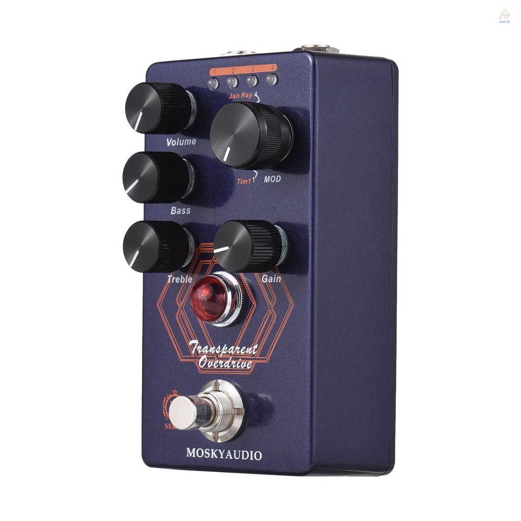 Moskyaudio Overdrive กีตาร์ 4 โหมด Switch & Volume/Bass/Treble/Gain ควบคุมขนาดกะทัดรัดแบบพกพา ...