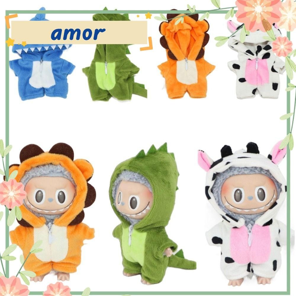 Amor12 Labubu เสื้อผ้า, ไดโนเสาร์ Shark Hand-made Labubu Jumpsuit ...