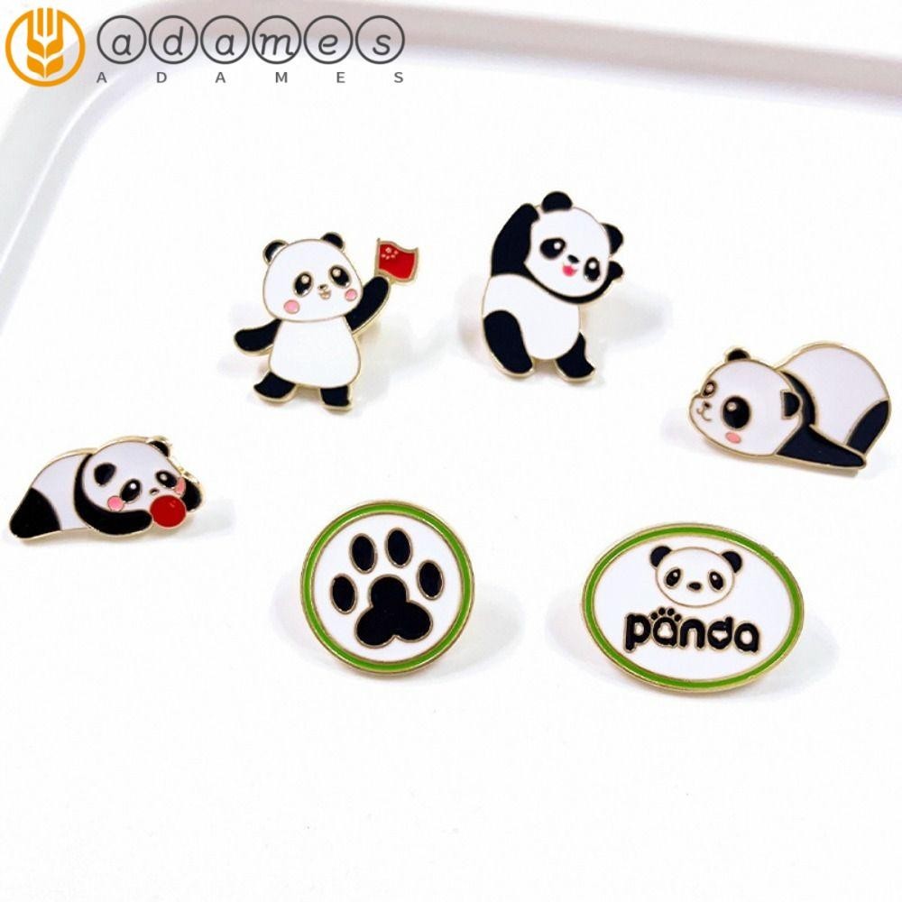 Adames Panda เคลือบ Pins, Trinket Craft เคลือบการ์ตูน Panda เข็มกลัด ...
