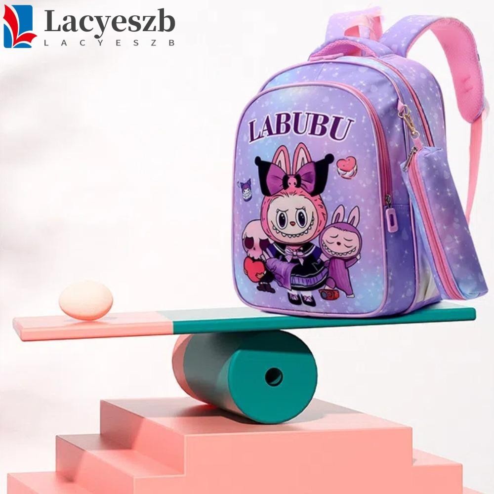 Lacyeszb Labubu Backpack, Kuromi Nylon Labubu Daypack, Star Lightweight ...