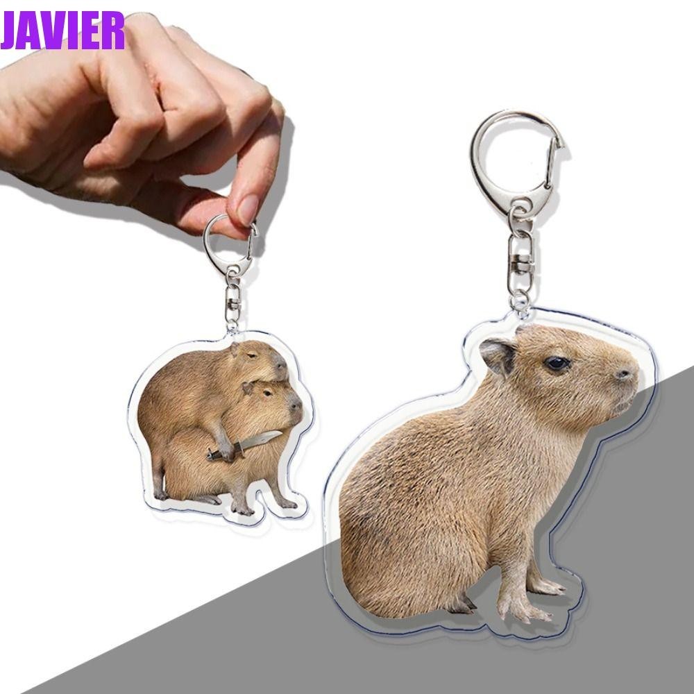 Javier Capybara พวงกุญแจ, การ์ตูน Capybara อะคริลิคสัตว์ Capybaras พวงกุญแจ, พวงกุญแจรถ Kawaii ...