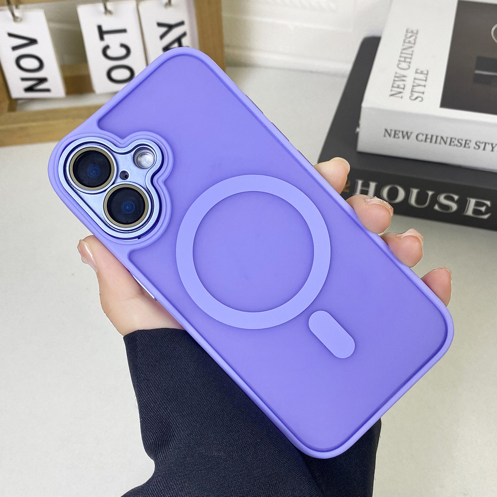 ใหม่ Skin-feel Matte ไร้สายชาร์จแม่เหล็กเคสโทรศัพท์สําหรับ iPhone 16 ...