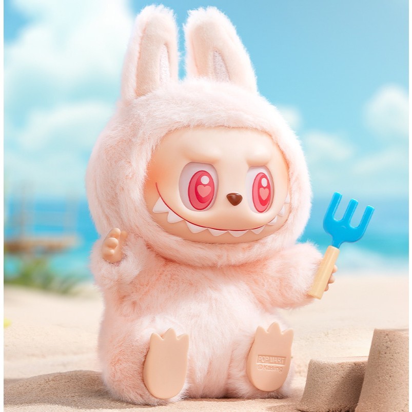 POPMART Macaron labubu V2 THE MONSTERS have a seat plush doll secret Sitting Party Keychain ลาบ ...