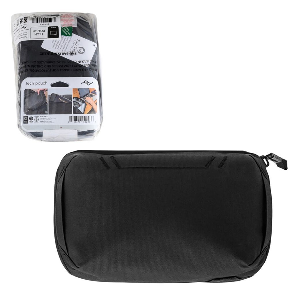 Peak Design Tech Pouch V2 (Black, 2L) BTP-BK-2, 400D Water-Resistant ...