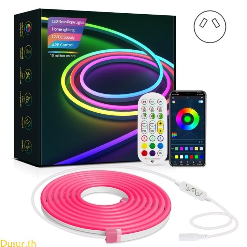 Dusur 2M ไฟ LED Strip APP ควบคุมไฟเปลี่ยนสี LED Strip โคมไฟวัสดุซิลิโคน ...