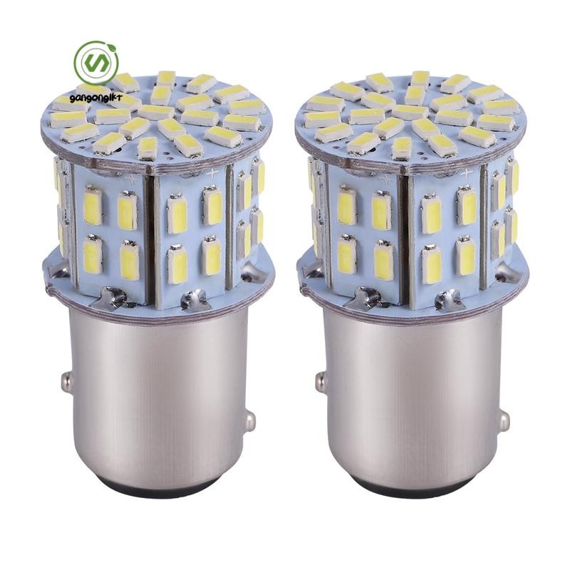 [gangong1kr]2 ชิ้น 6000K สีขาว 1157 50SMD ไฟท้ายเบรคไฟ LED หลอดไฟ BAY15D 12V | Shopee Thailand