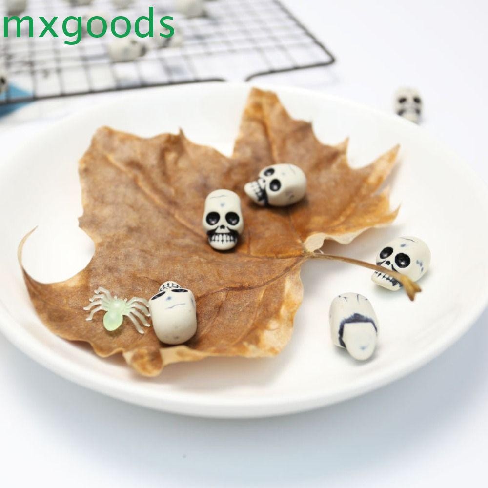 Mxgoods 10ชิ้นมินิกะโหลก,อุปกรณ์ประกอบฉากกะโหลกตลกที่สมจริง,อุปกรณ์ตกแต่งหนาเรซิ่นกะโหลกงานฝีมือ ...