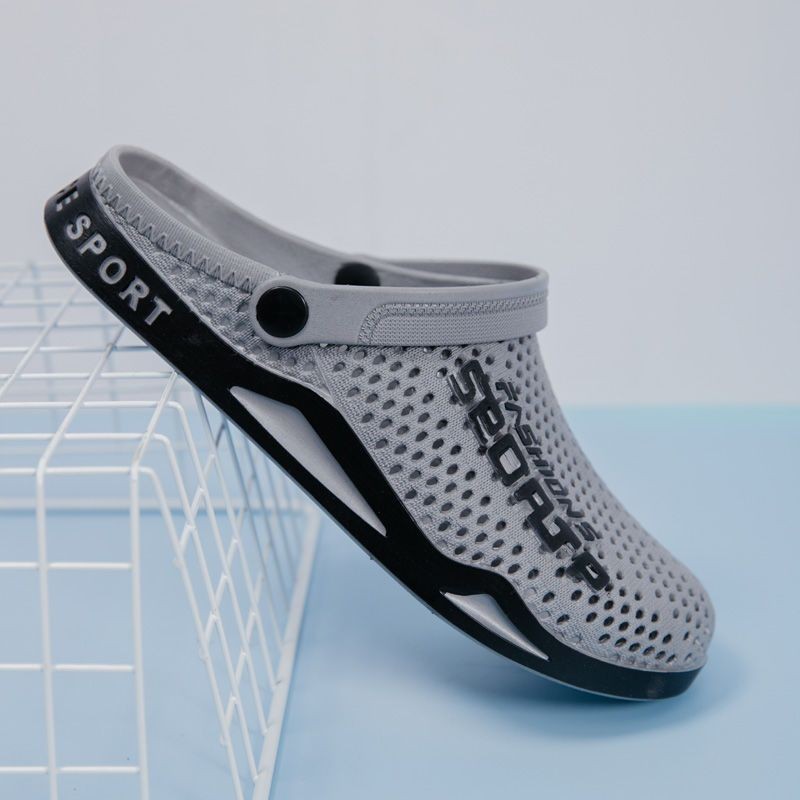 Manbu รองเท้ารูผู้ชายสไตล์ใหม่ระบายอากาศได้เวอร์ชั่นเกาหลีรองเท้าแตะ ...