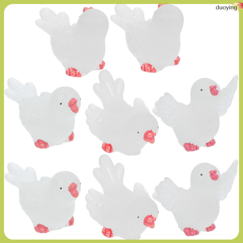 สวนขนาดเล็ก Dove Figures Decor เครื่องประดับนางฟ้า Doves ตาราง ...